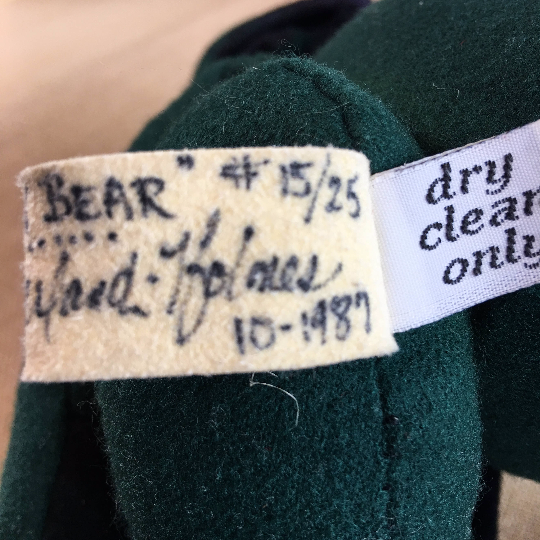 Disneyland Pendleton Woolen Mills- BEAR -Made by Nancy Southerland- Ho ...
