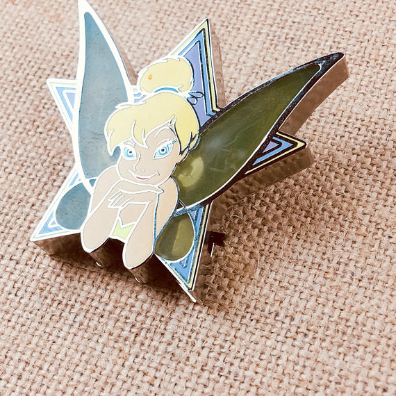 Tinker Bell Light Up Wings Stained Glass Star Large Disney Pin Collect ...