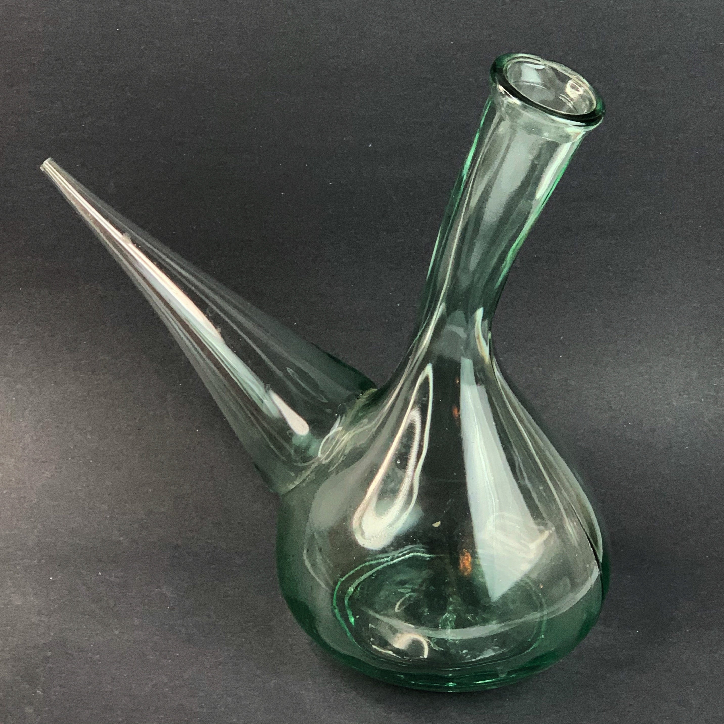 Vintage Hand Blown Glass Porron Wine Pitcher Decanter – The Stand Alone
