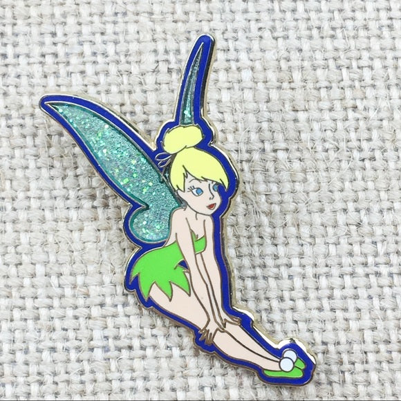 Disney Tinker Bell Hands on Knees Sparkled Wings Pin – The Stand Alone